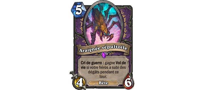 Hearthstone Bois Maudit : Araignée sépultoile (Deathweb Spider) - Millenium