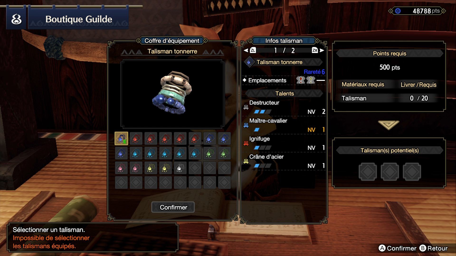 Talisman Monster Hunter Rise : Talent, composants, craft, ... Guide ...