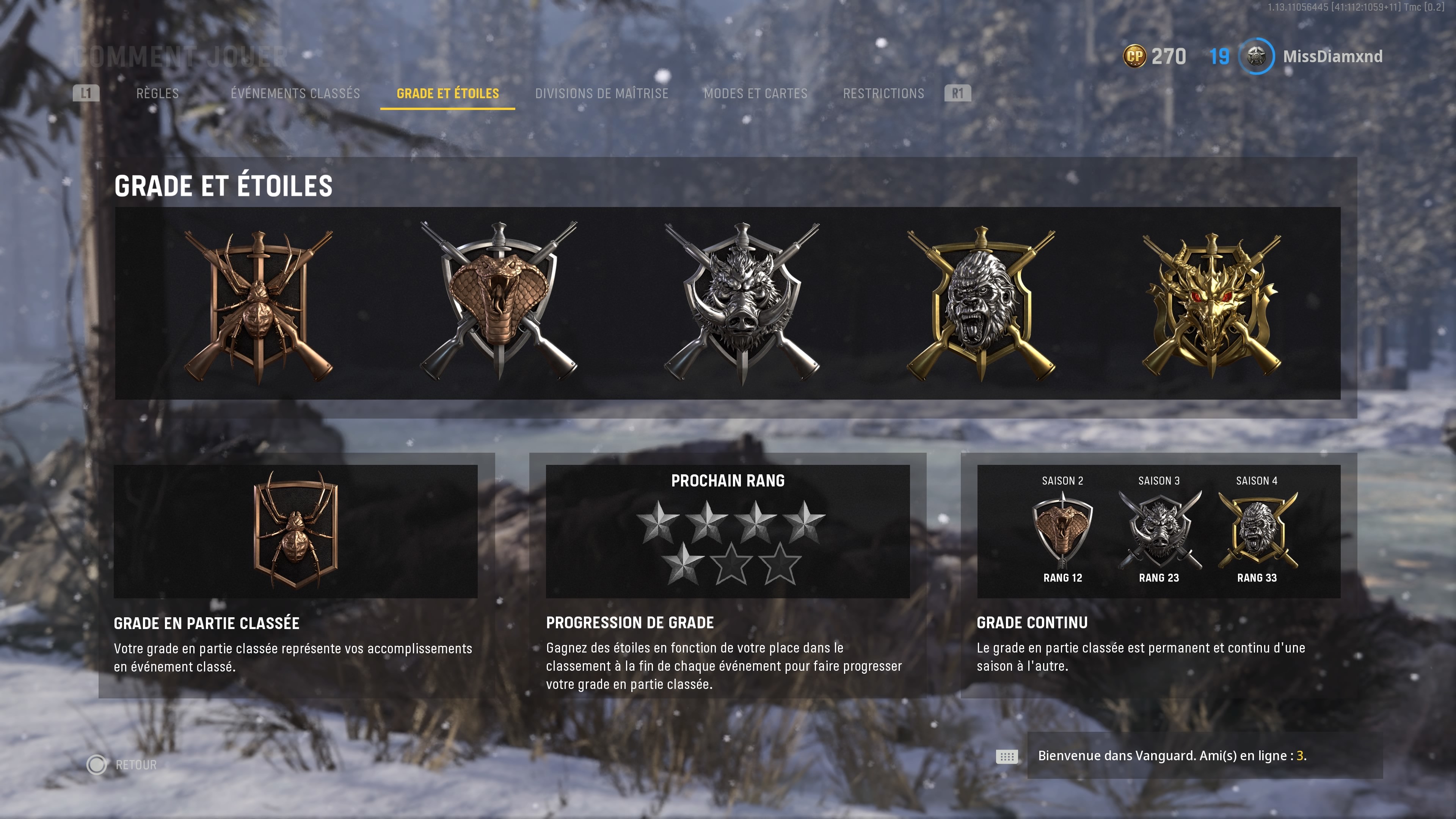Vanguard : Configurations du mode Classé, maps, modes, restrictions ...