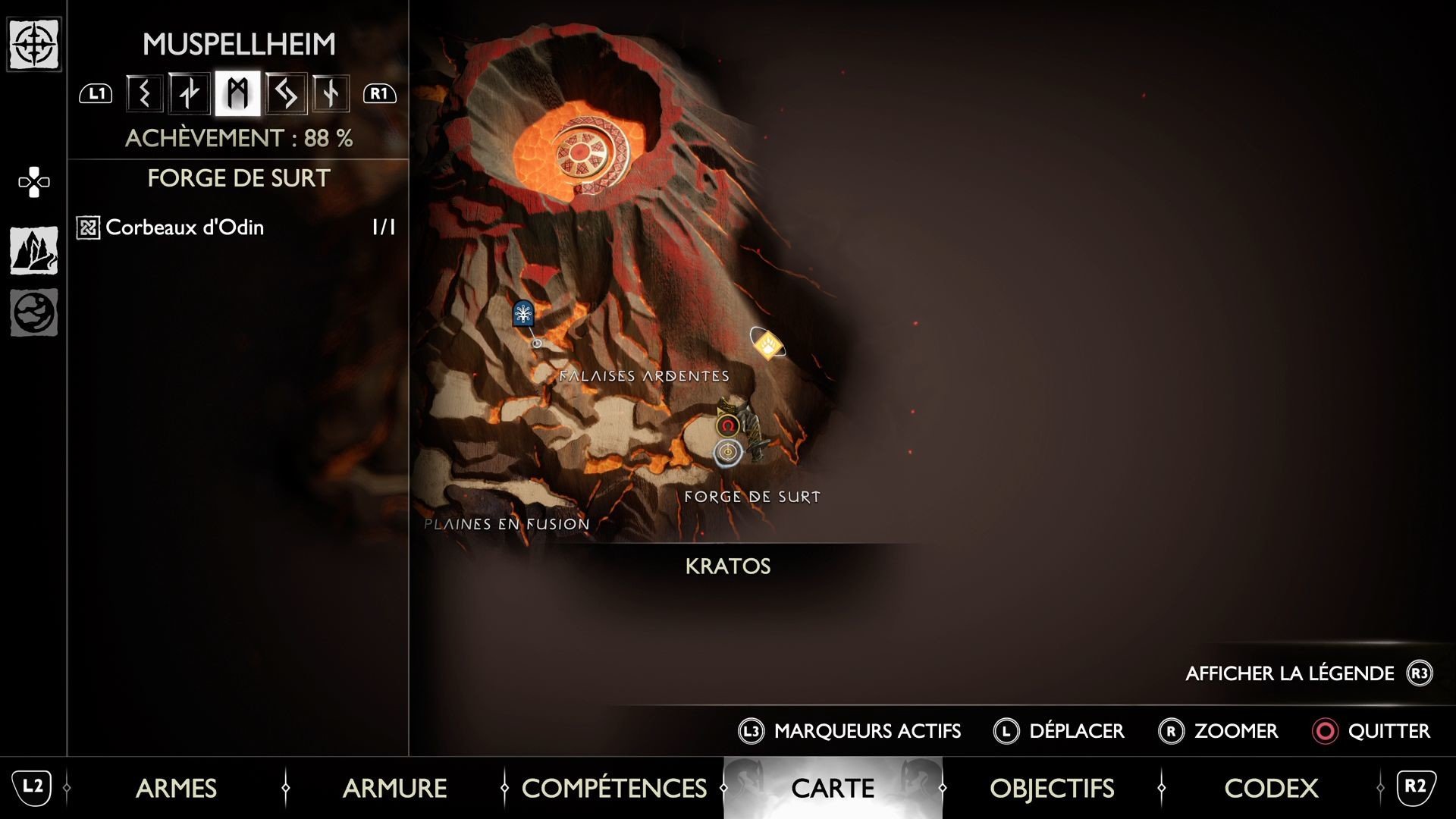 Corbeaux d'Odin God of War Ragnarok, Muspelheim : Forge de Surt ...