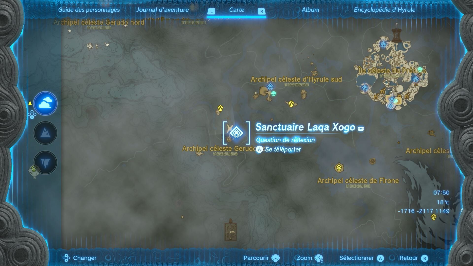 Sanctuaire Laqa Xogo Zelda Tears of the Kingdom, Ciel de Gerudo : Où le ...