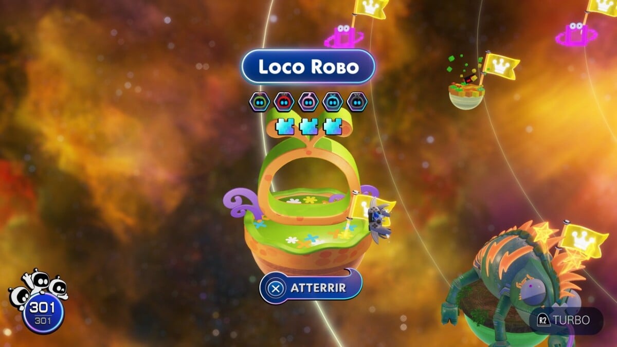 Loco Robo Astro Bot : Bots, pièces de puzzle... Comment finir le niveau ...